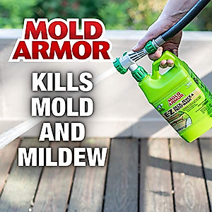Mold Armor E-Z Deck, Fence and Patio Wash, 64 oz., Restores Natural Look, Kills Mold and Mildew, Convenient Hose-End Adapter, Ideal for Preparing Surfaces
