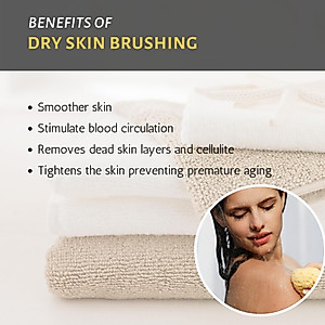 Touch Me All Natural Spa Sisal Dry Skin Brush - Premium Quality- 9" Length