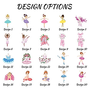 Yibanda Personalized Ballerina Gift Custom Dance Water Bottle with Name Straw Lid Customized Ballet Tumbler Dancer Cup Gifts for Ballerina Girls Kids Women 12oz