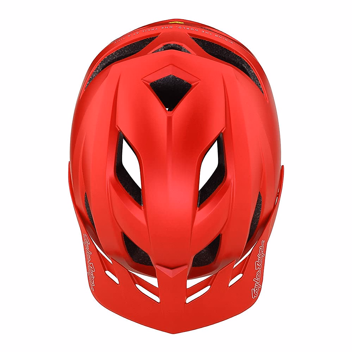 Troy Lee Designs Flowline Adult Bicycle Helmet MIPS EPP Lightweight Vented Adjustable Detachable Visor All Mountain Enduro, Gravel, Trail, BMX, Off-Road MTB (Apple, MD/LG)