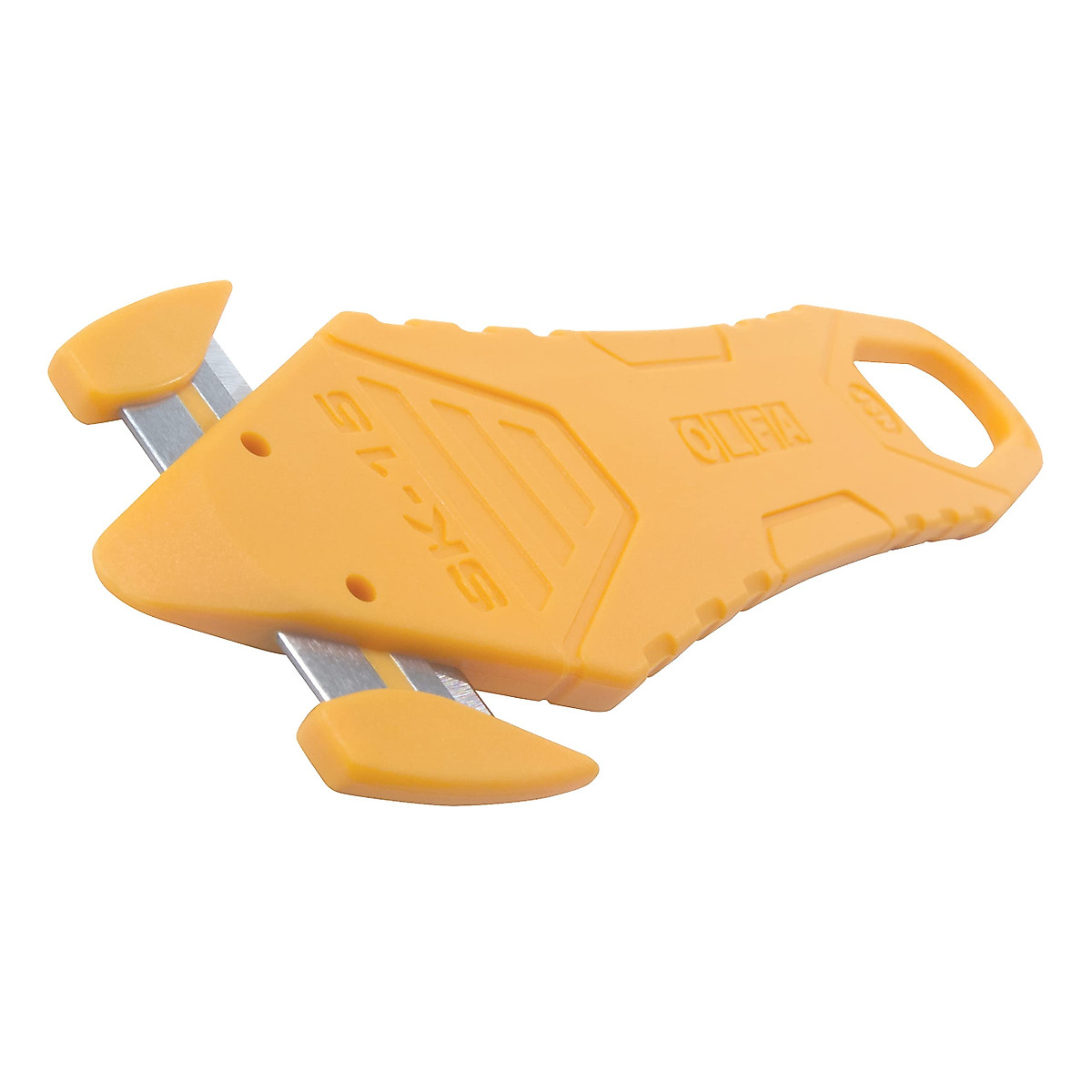 OLFA Disposable Concealed Blade Safety Knife, 10 Knives (SK-15/10) - Disposable Multi-Purpose Safety Box Cutter w/Concealed Blade, Tape Splitter, & Non-Slip Ergonomic Handle (10 Pack)