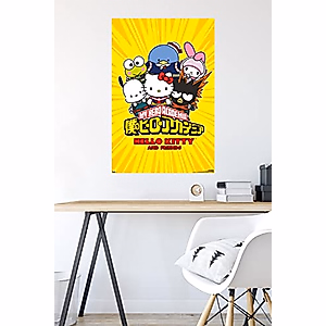 Trends International My Hero Academia x Hello Kitty and Friends - Group Wall Poster, 22.375" x 34", Unframed Version