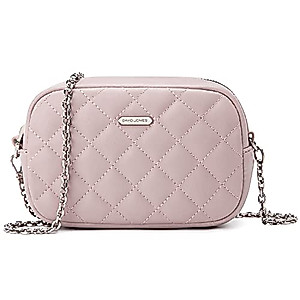 DAVIDJONES Faux Leather Hobo Purse and Wallet set for women Mini Quited Cute Crossbody Bags