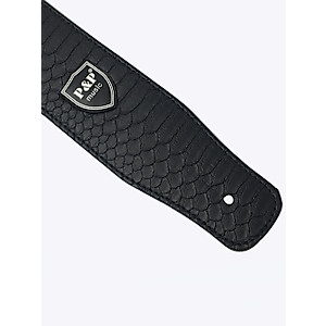 Serpentine Adjustable length Guitar Strap, PU Leather Strap For Electric Guitar, Acoustic Guitar and Bass
