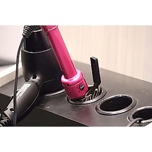 Premium Salon Appliance Stainless Steel Holder Package - 3" Blow Dryer Ring, 2" Curling Iron Ring, and Flat Iron Organizer Set