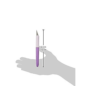 Westcott Titanium Bonded Hobby Knife, 5 Assorted Blades, Purple, 15154