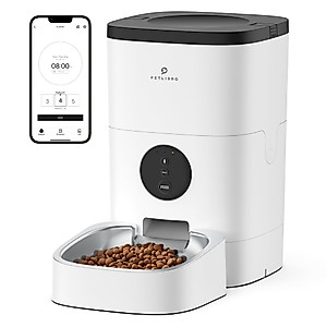 PETLIBRO Automatic Cat Feeders, Cat Food Dispenser with Customize Feeding Schedule, WiFi Timed Cat Feeder with Interactive Voice Recorder, Automatic Pet Feeder for Cat Dog 1-4 Meals Dry Food 4L