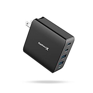 Hyphen-X 100W USB C Charger, GaN Fast Type C PD Charging Station for MacBook Pro Air 16in 14in 2021 13inch 2022, iPhone 14 13 Pro, iPad Pro Air, Galaxy, XPS, USB-C Laptops and More(Black)