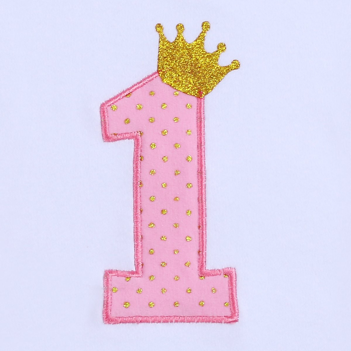 Baby Girls First Birthday Clothes One-piece Bodysuit 1st Crown Romper+Ruffle Tulle Skirt+Bowknot Headband 3PCS Set Toddler Infant Smash Cake Outfits for Casual Photo Shoot Pink Age 1 Year Old