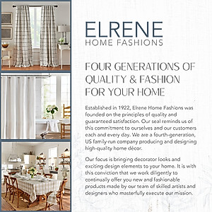 Elrene Home Fashions Shilo Sheer Boho Tab-Top Window Curtain Panel with Tassels, Linen, (52 X 84)