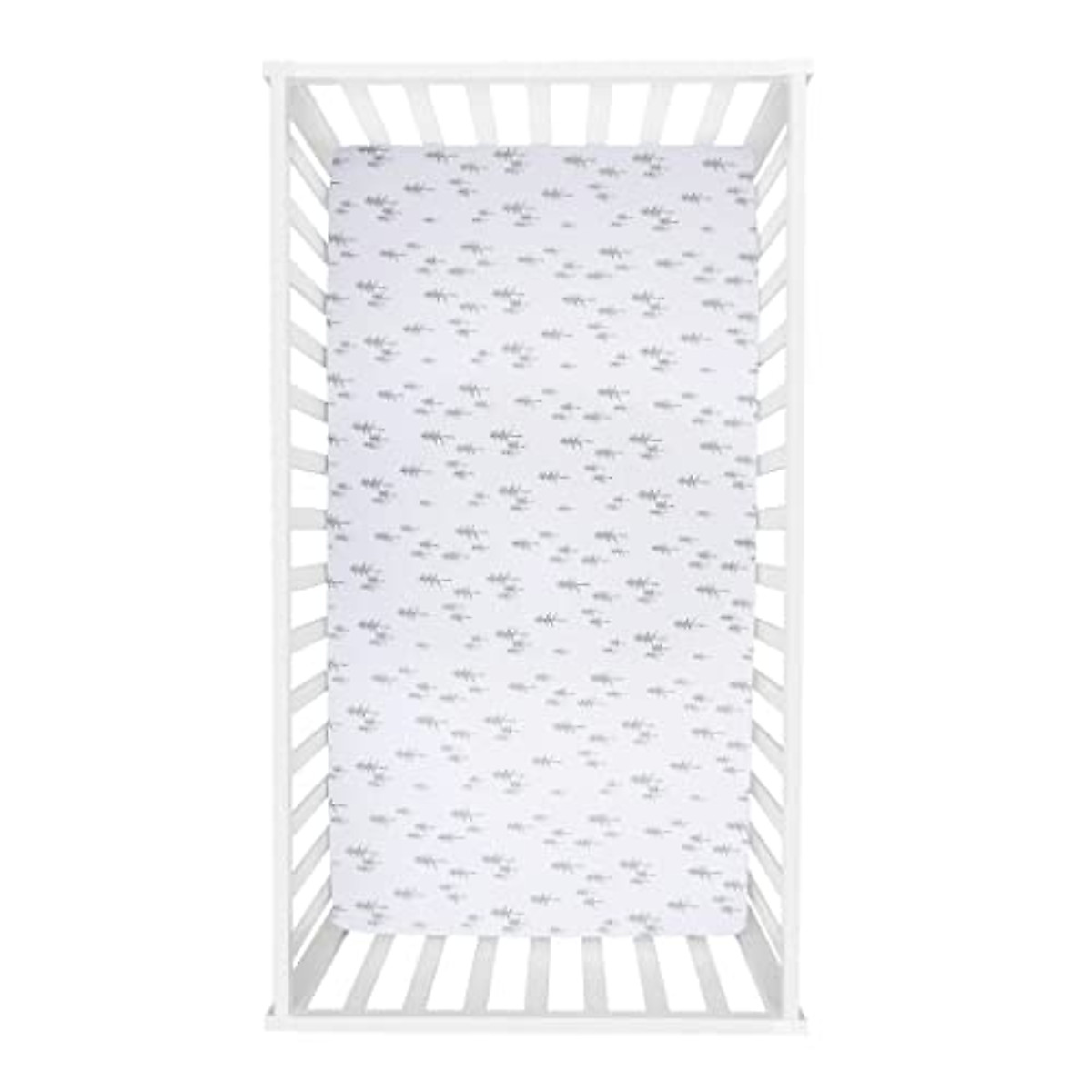Trend Lab Pine Trees Fitted Crib Sheet for Baby Mattress, Made of 100% Cotton, Fits a Standard 28 x 52 in Crib Mattress