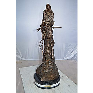 Mountain Man by Remington Bronze Statue - Size: 11" L x 11" W x 30" H.