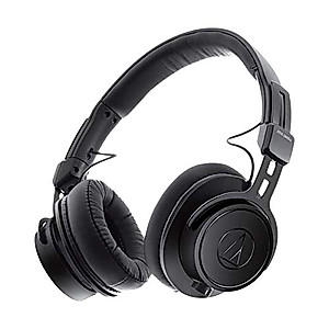 Audio-Technica ATH-M60X On-Ear Closed-Back Dynamic Professional Studio Monitor Headphones Black