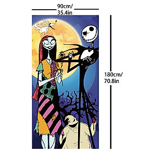 Jack Skellington Porch Sign Banner Nightmare Before Christmas Banner Party Supplies Decorations Welcome Christmas Fall Door Banner