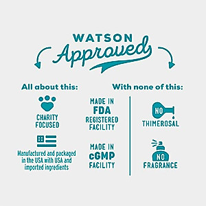 Project Watson Eye Wash for Dogs, Gentle pH Balanced Formula to Help Reduce Risk of Infection, Help Remove Tear Stains & Support Eye Health, Fragrance Free, 4 Fl Oz