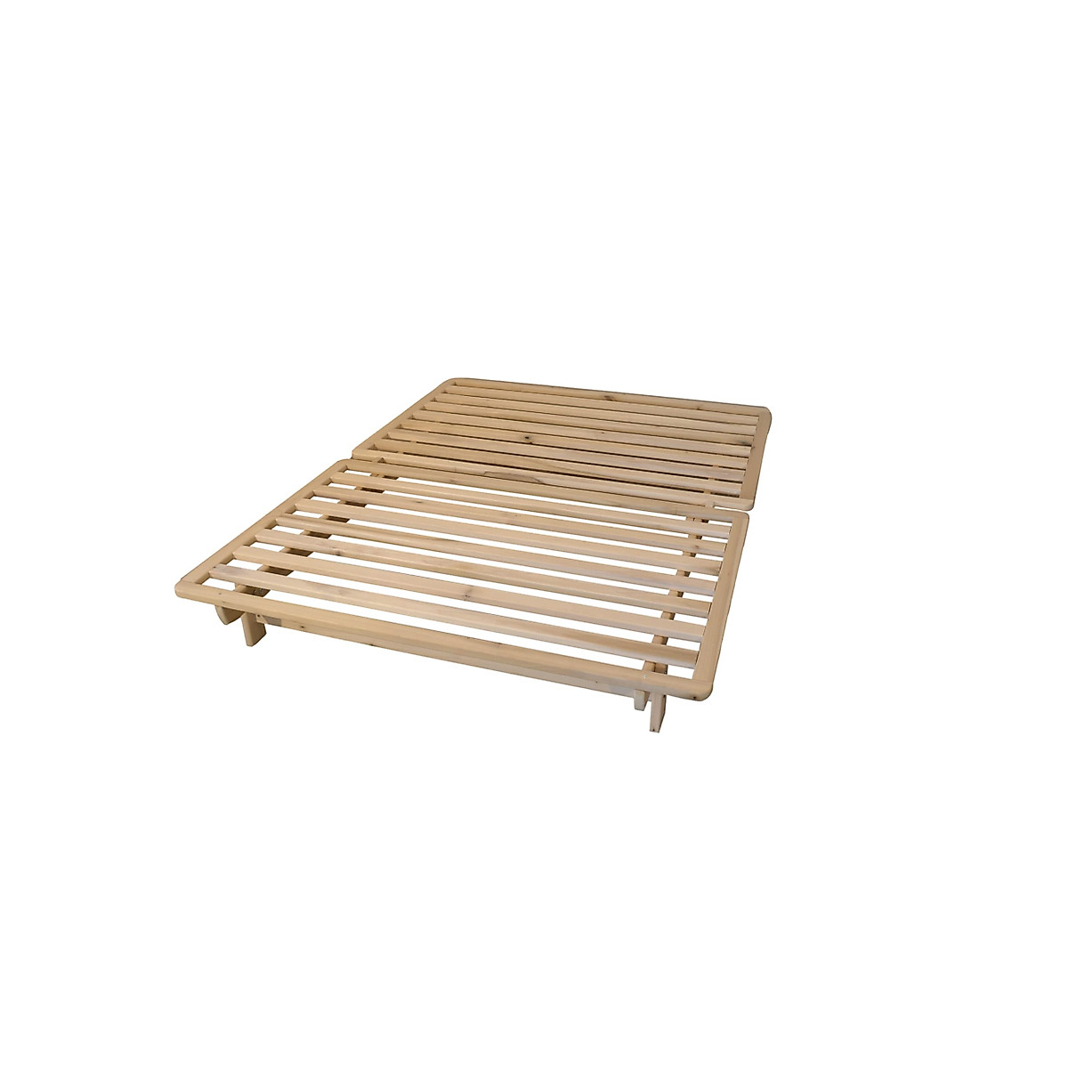 KD Frames Ekko Platform Bed - Queen Bed Frame - Unfinished Wood Bed Frame - Natural, Minimalist Bed - Floating Bed Design - Easy Assembly, No Box Spring Needed - Solid Wood Queen Platform Bed