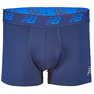 New Balance Men's 3" Premium Performance Trunks (3 Pack), Pigment/Pigment Woodgrain/Black, Medium