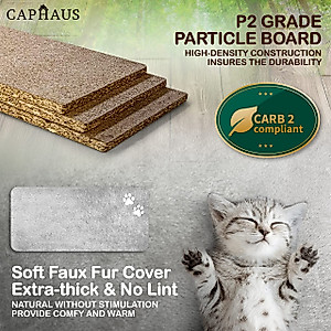 CAPHAUS 70-Inch Activity Tree with Hammock, Multi-Level Modern Cat Climbing Play Tower w Tall Top Perch, Cat Cave Condo, Indoor Cat Treew Cute Scratching Posts for Large Cats Kittens