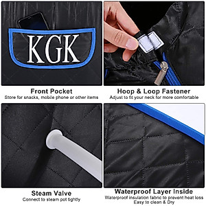 KGK Portable Steam Sauna Spa, 3L Personal Sauna for Home Relaxation, Lightweight Sauna Tent Full Body Spa with Steam Pot, Remote Control, Foldable Chair, Carrying Bag(Black)