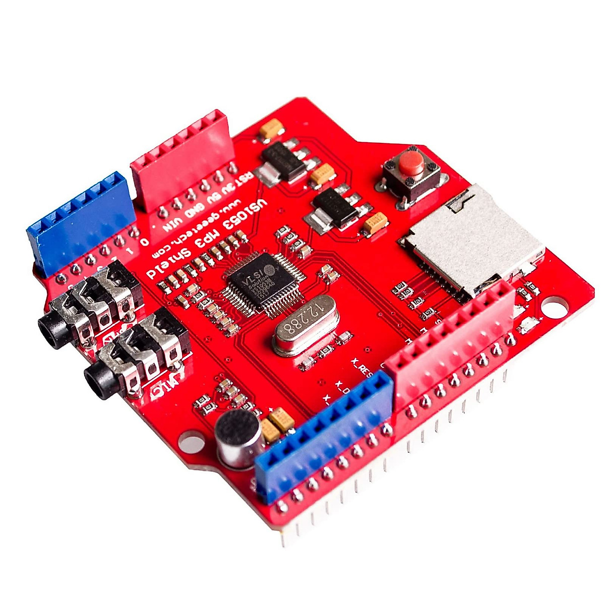 TECKEEN VS1053 MP3 Player Shield Record Circuit Board Module for Arduino with TF Card Slot