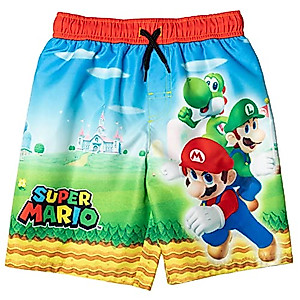 SUPER MARIO Nintendo Mario Luigi Yoshi Little Boys Swim Trunks Multicolor 7