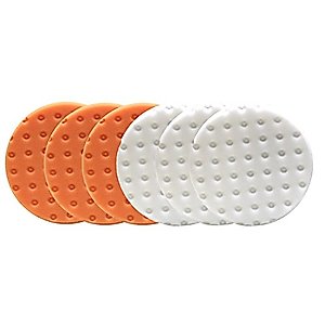 Lake Country CCS Smart Pads DA 5.5 inch Foam Pad (3-White, 3-Orange, 5.5)