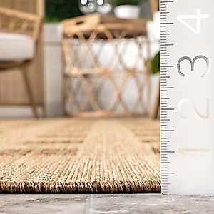 nuLOOM Sandee Casual Plaid Indoor/Outdoor Area Rug, 8' x 10', Beige