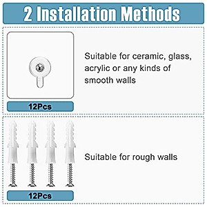 Reginary 6 Pack Acrylic Bathroom Shelves Clear Acrylic Floating Wall Mounted Display Shelves Non Drilling Thick Shelving for Shower Sponge Kitchen Storage Rack with 12 Adhesive 12 Screws