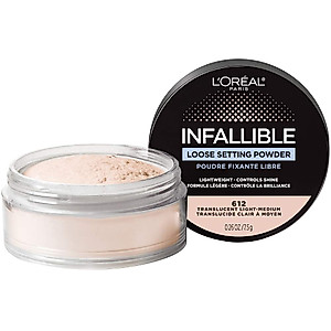 L'Oreal Paris Infallible Tinted Loose Setting Powders, Matte Finish, Lightweight, No White Cast, 2 Shades From Light To Deep, Translucent Medium-deep, 0.28 Oz