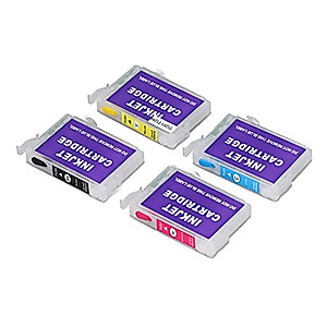 Hilitand 4 Colors Printer Ink Cartridge Office Use Printing Accessory Part Printer Ink Cartridge for Photo Paper Document (T1291/T1292/T1293/T1294)