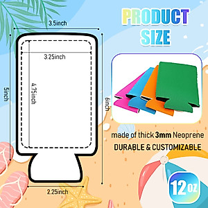 150 Pack Slim Can Cooler Sleeves Blank Reusable Neoprene Insulated Beer Sleeve for Can Cooler Sleeves DIY Sublimation Cover Coolies for Soda Drink Water Bottles Birthday Wedding Party (Blank Style)