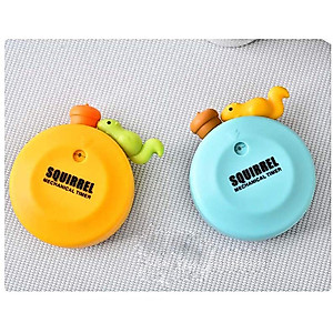 Cute Squirrel Machinery Timers 60 Minutes Mechanical Kitchen Cooking Timer Clock Loud Alarm Counters Manual Timer Kitchen Utensil (Beige)