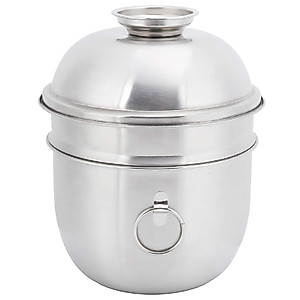 Yosoo Noodle Bowl, Stainless Steel Fast Food Bowl Double‑Layer Lunch Box Instant Noodle Soup Cup with Lid