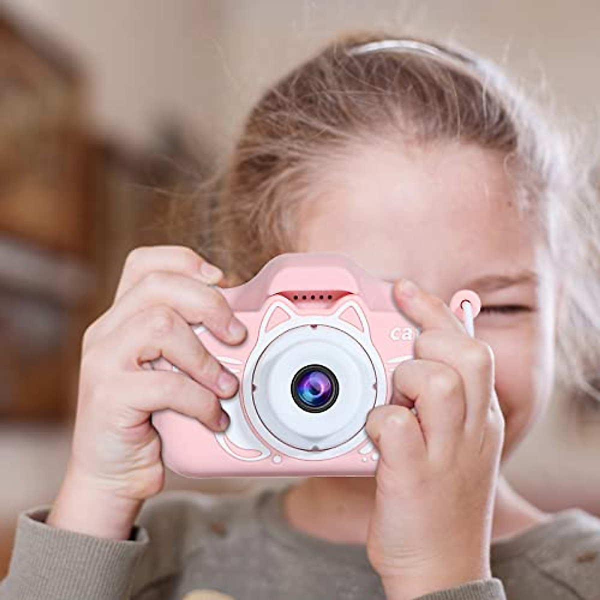 Kids Camera, New Mini Camera Photography & Video Recording, Front & Rear Dual 4000W Pixe-l HD Camera, Multiple Fliters Kids Camera Halloween