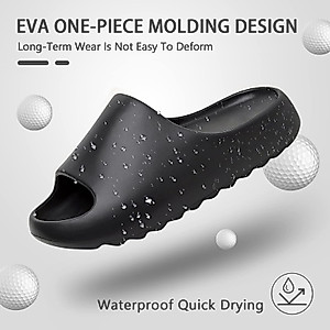 XTJSCBDSH Cloud Slides for Men and Women, Quick Drying Slippers Shoe Open Toe Thick Soft, Platform Slide Sandals Daily Shower Sandals, Non-Slip Bathroom Slippers Summer for Indoor & Outdoor