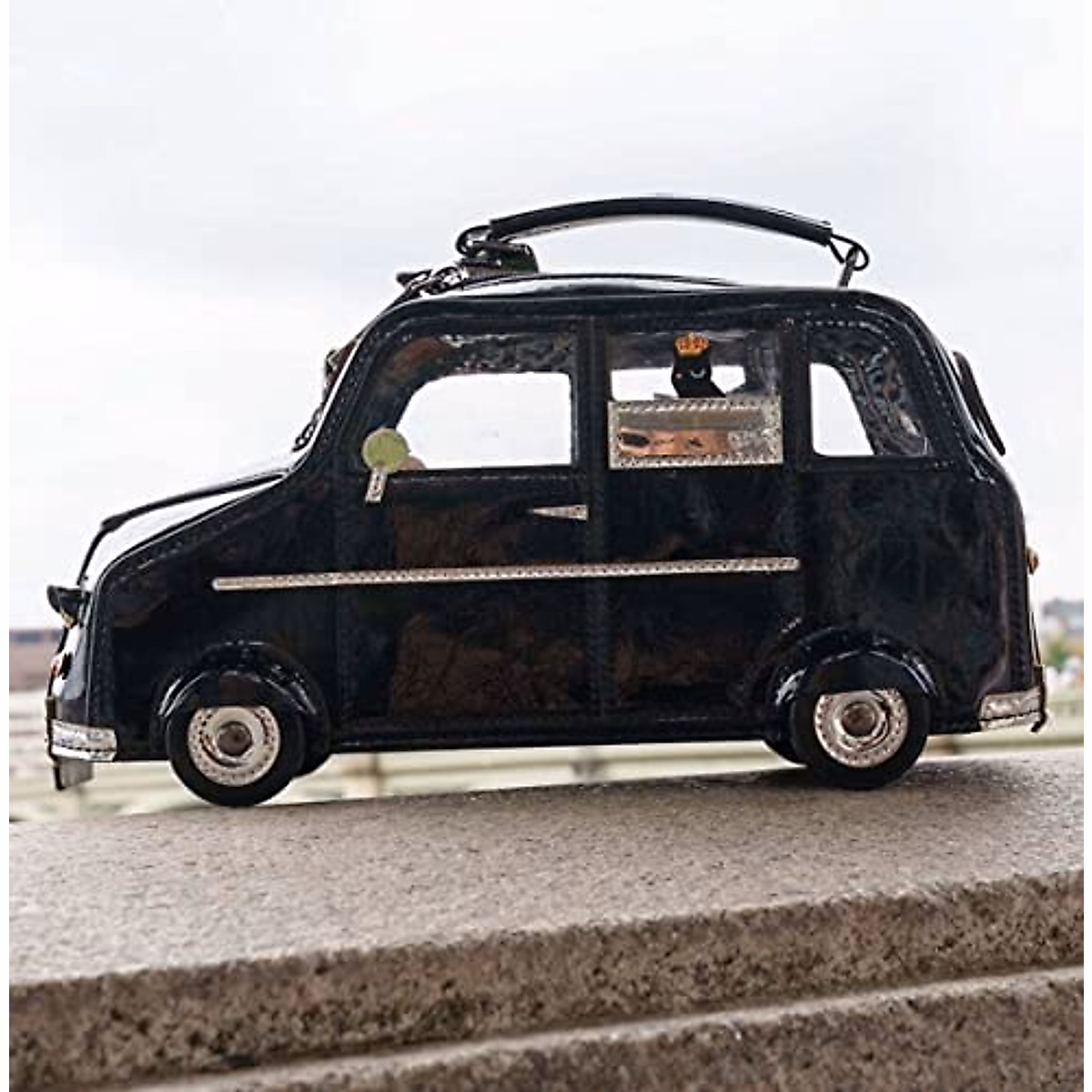 Vendula London - London Cats and Corgis Black Cab Novelty Collectible Bag w Crossbody Strap