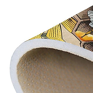 ALAZA Honey Bee Sunflower Vintage Area Rug Rugs for Living Room Bedroom 3'x2'