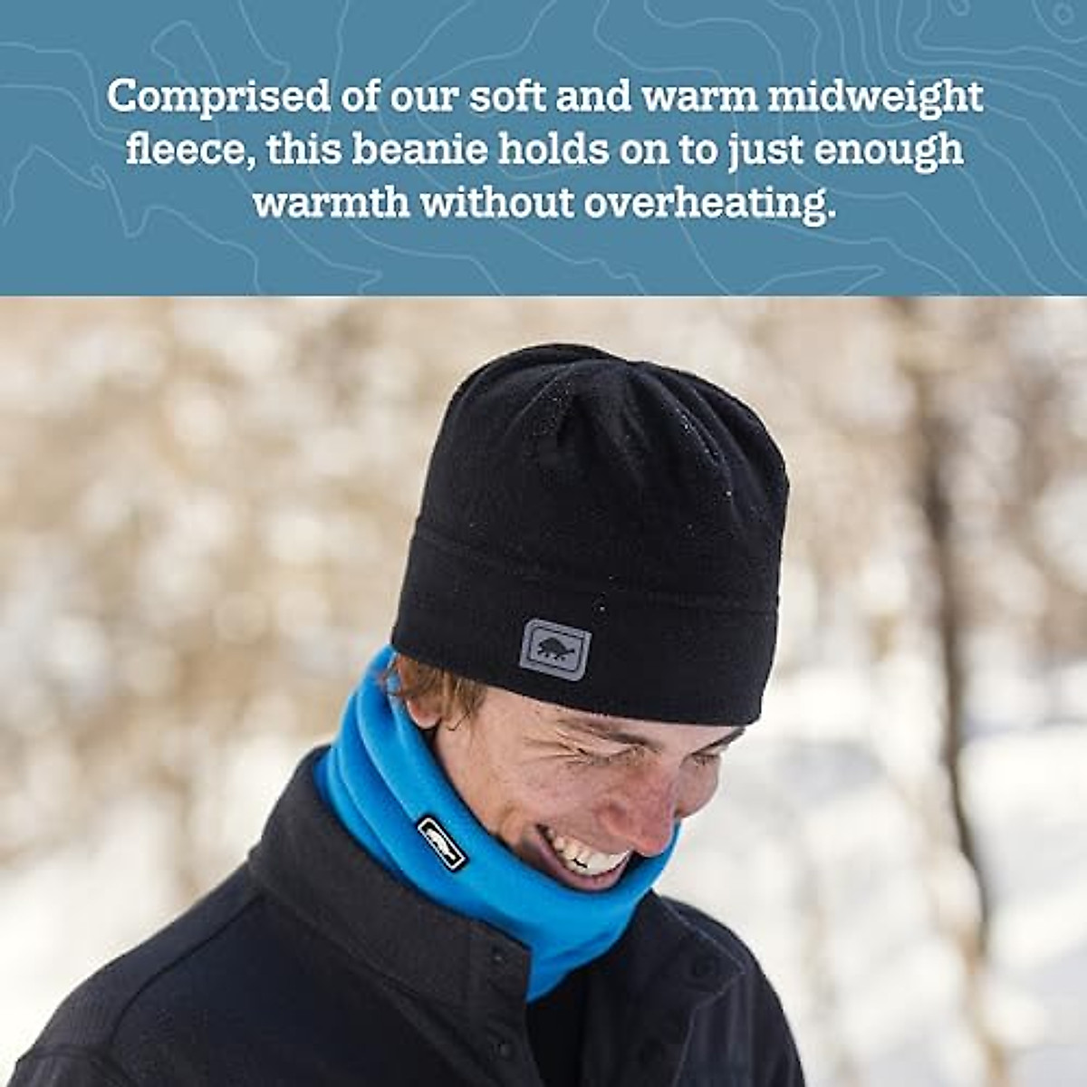 Turtle Fur Beanie Chelonia 150 Fleece Hat, Black