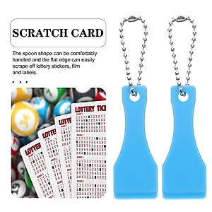 Ciieeo 10pcs Scratch tool lottery ticket scratcher tool scraper tool kitchen lottery scratcher keychain lottery scraper keyring vintage stickers portable scraper Label plastic