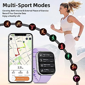 Hwagol Smart Watch,Bluetooth Call Smartwatch for Men Women,Monitor Heart Rate/Sleep/Blood Oxygen/Pedometer,Multiple Exercise Modes,Compatible with iOS and Android, 1.85-inch Screen Fitness Trackers