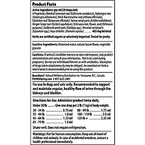 Pet Wellbeing Urinary Gold for Cats - Vet-Formulated - Feline Urinary Tract Health, UTI & Bladder Infection, Normal Urine pH - Natural Herbal Supplement 2 oz (59 ml)