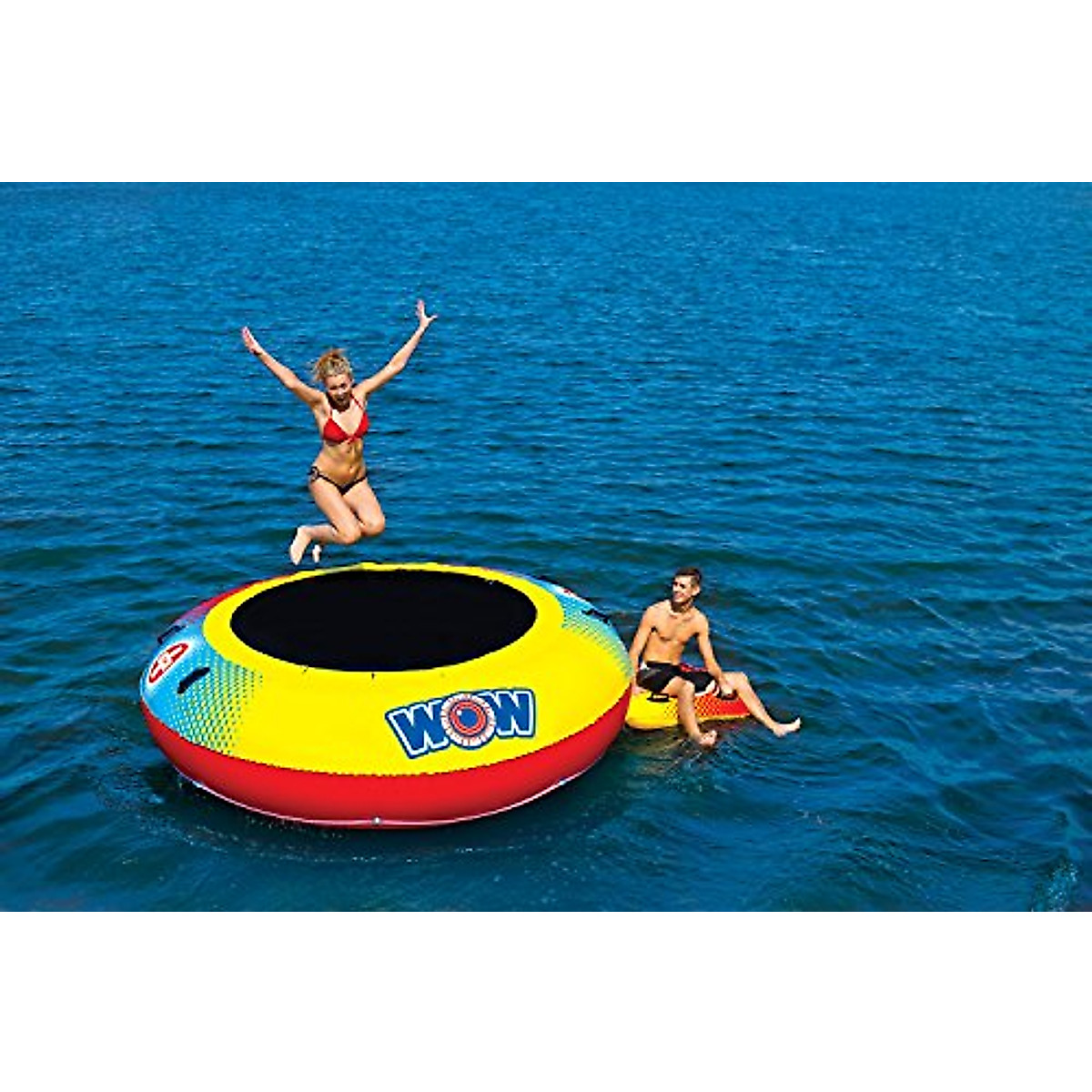 WOW Sports World of Watersports Inflatable Bounce Pad, 4Ft Bouncing Area, Yellow, 20-2030