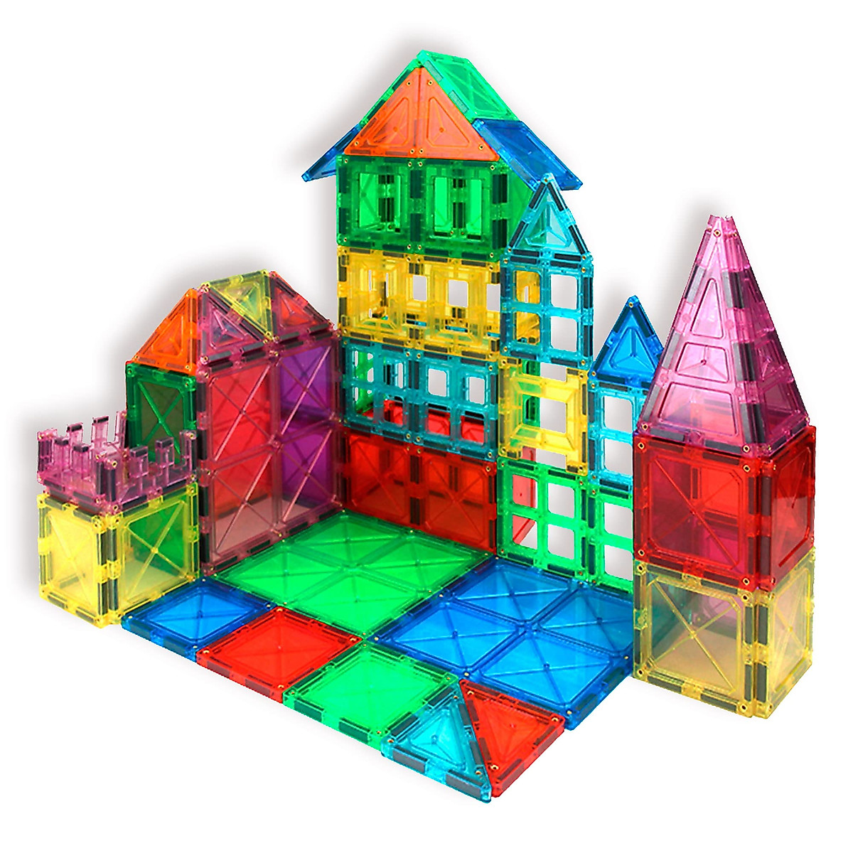 Magnet Building Blocks 100 Piece, Recreational Toys, Clear Magnetic 3D Building Tile, Construction, Preschool Educational, Beyond Imagination, Birthday Present Gift, STEM Montessori