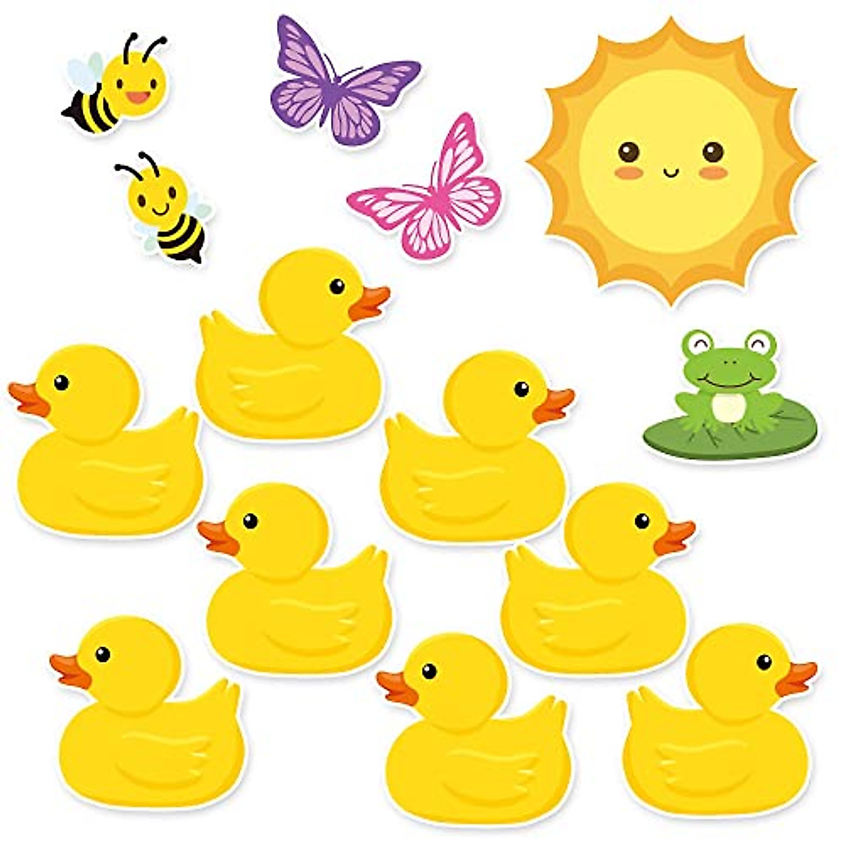 59Pcs Duck Bulletin Board Cutouts Quack Welcome Back To School Duck Classroom Decoration Cutouts Duck Themed Party Supplies Suitable for Teacher Student Bulletin Board Display or Home Wall Decorations