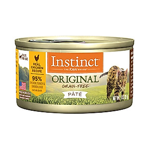 Instinct Original Grain Free Real Chicken Recipe Natural Wet Canned Cat Food, 3 oz. Cans (Case of 24)