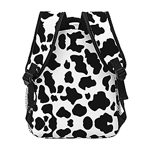 Gelxicu Cute Cow Print Backpack for Teen Girls Boys Cow Print Backpack Travel Bookbag Laptop Casual Daypack