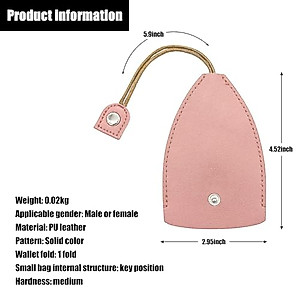Hawyet 1 PC Car Key Protection Case, PU Leather Pull-Out Remote Control Storage Bag, Suitable for Most Car Models (Pink)