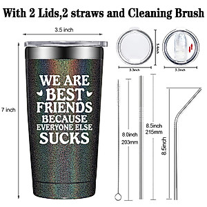 Fufendio Gifts for Women Friends - Best Friend Birthday Gifts for Women - Friendship Gifts, Valentines Day Gifts for Friend Female - Insulated Coffee Mug Tumbler Cup