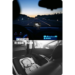 Baby Car Camera,FHD Enhanced 1080P 5 Inch Monitor Car Mirror Baby Rear Facing Seat Full View Infant Crystal Night Vision Goldencivetcat,with Plush & TF Card（64G PRO）