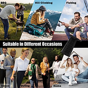 Magic Vision LLC Portable Folding Stool Lightweight Telescopic Stool for Adults with Load Capacity 400 LB Retractable Plastic Shrinkable Seat for Camping Fishing BBQ Outdoors Indoors Kitchen. (Black)